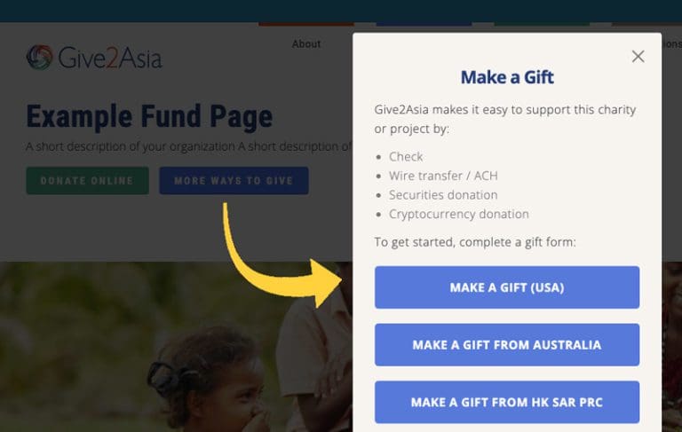 More ways to give to partner charities and projects